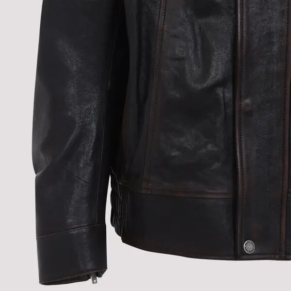 GOLDEN GOOSE Prince Nappa Leather Bomber Jacket