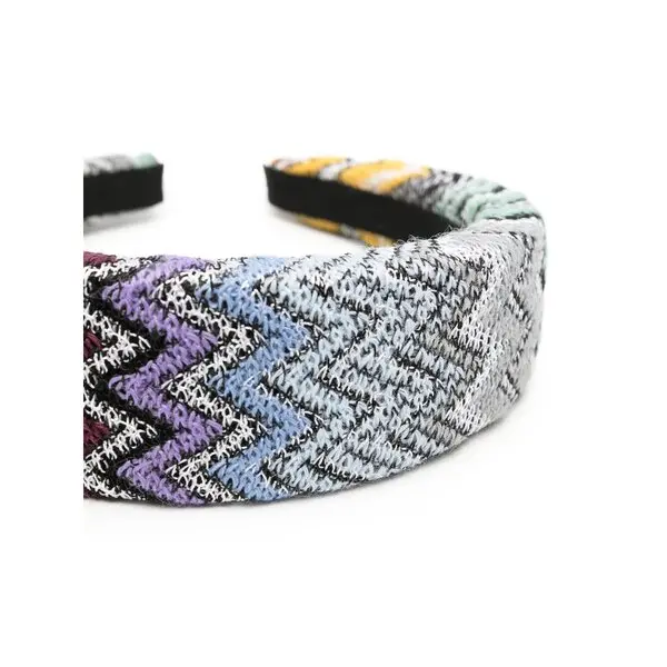 Missoni Zigzag-knit Hair Band - Gray