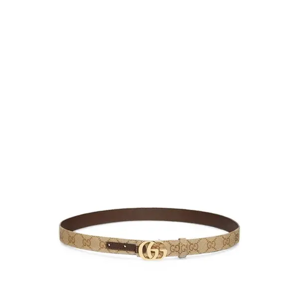 Gucci Canvas And Leather Belt - Cream