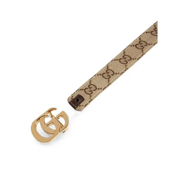 Gucci Canvas And Leather Belt