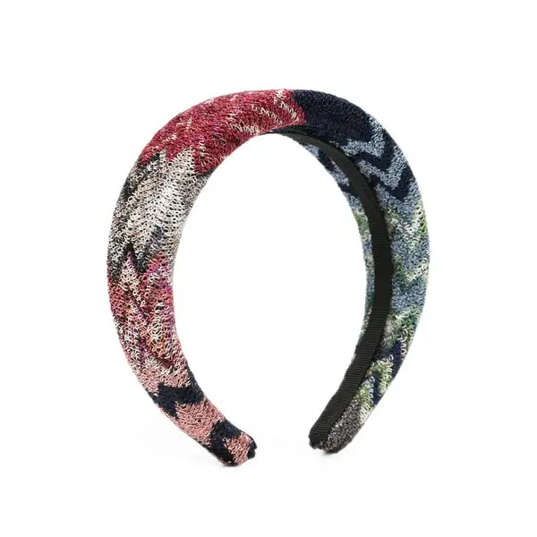 Missoni Zigzag-knit Padded Hair Band - Blue