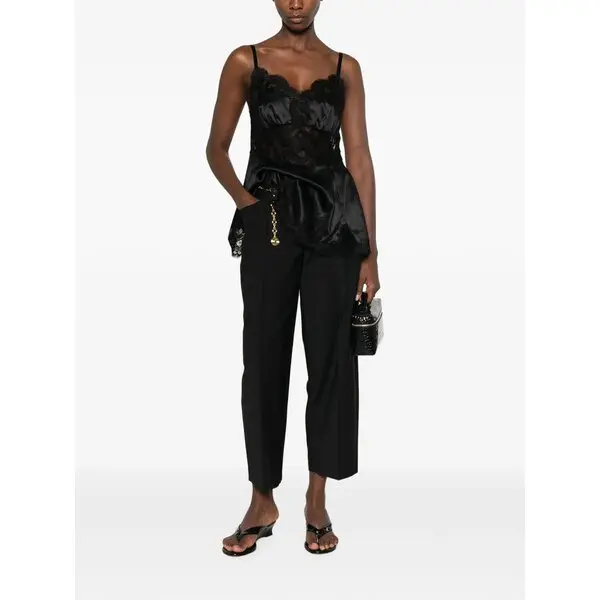 Dolce & Gabbana Satin And Lace V-neck Camisole
