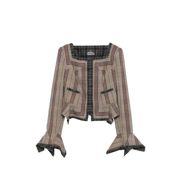 VIVIENNE WESTWOOD Grey Jackets Tweed Jackets - Gray