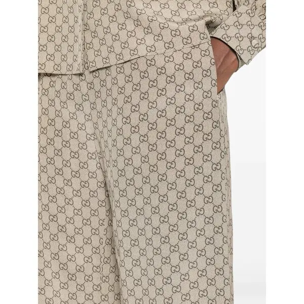 Gucci Gg Supreme Silk Palazzo Pants