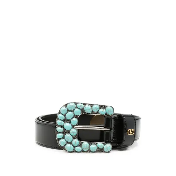 Valentino Garavani Embellished Leather Belt
