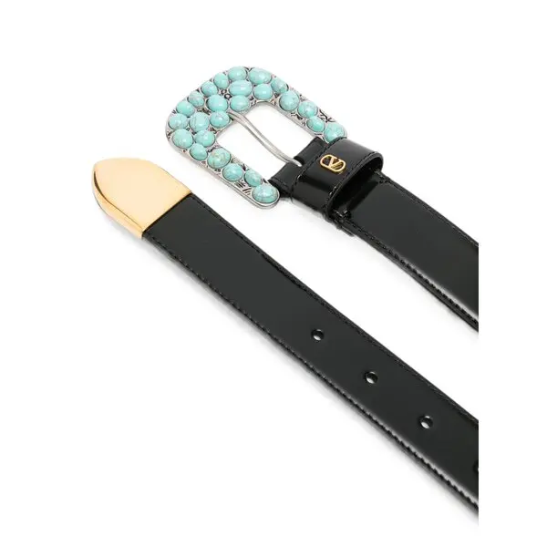 Valentino Garavani Embellished Leather Belt