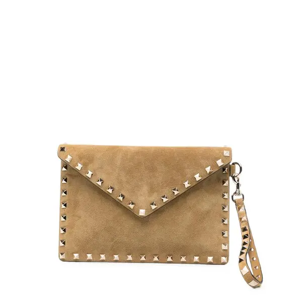 Valentino Garavani Neutrals Clutch Bags - Cream
