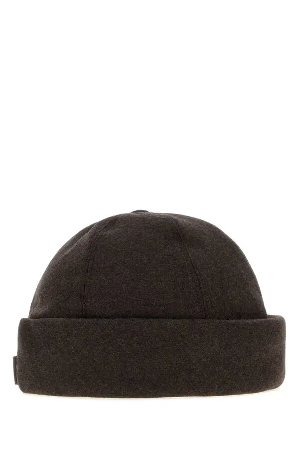 Giorgio Armani Chocolate Cotton Blend Hat