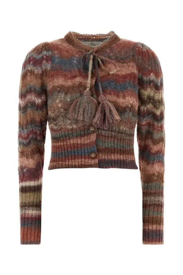VIVIENNE WESTWOOD Mohair Blend Flora Cardigan - Multicolor