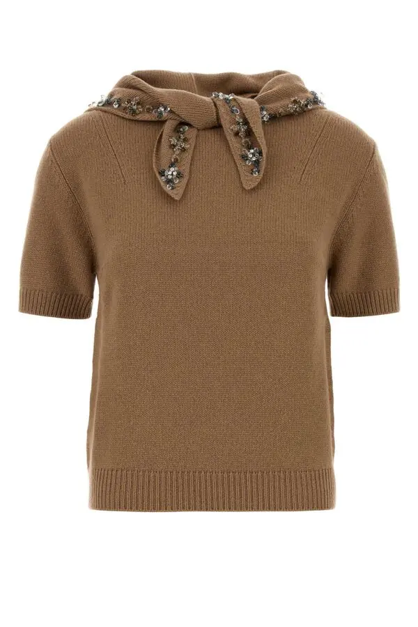 Prada Camel Cashmere Sweater - Brown