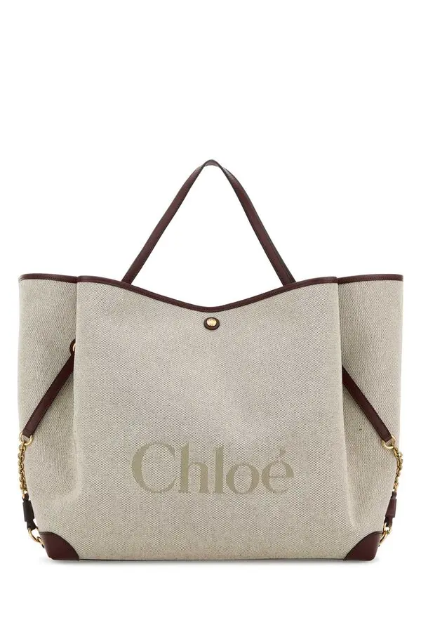 Chloé Grey Canvas Clover Shopping Bag