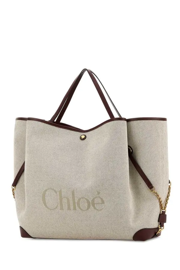Chloé Grey Canvas Clover Shopping Bag
