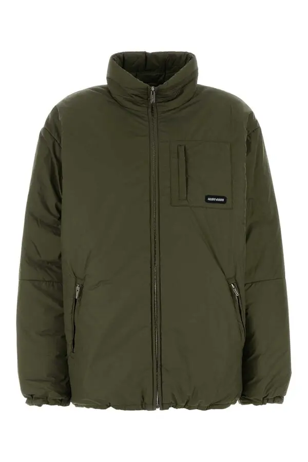 Miu Miu Army Nylon Down Jacket