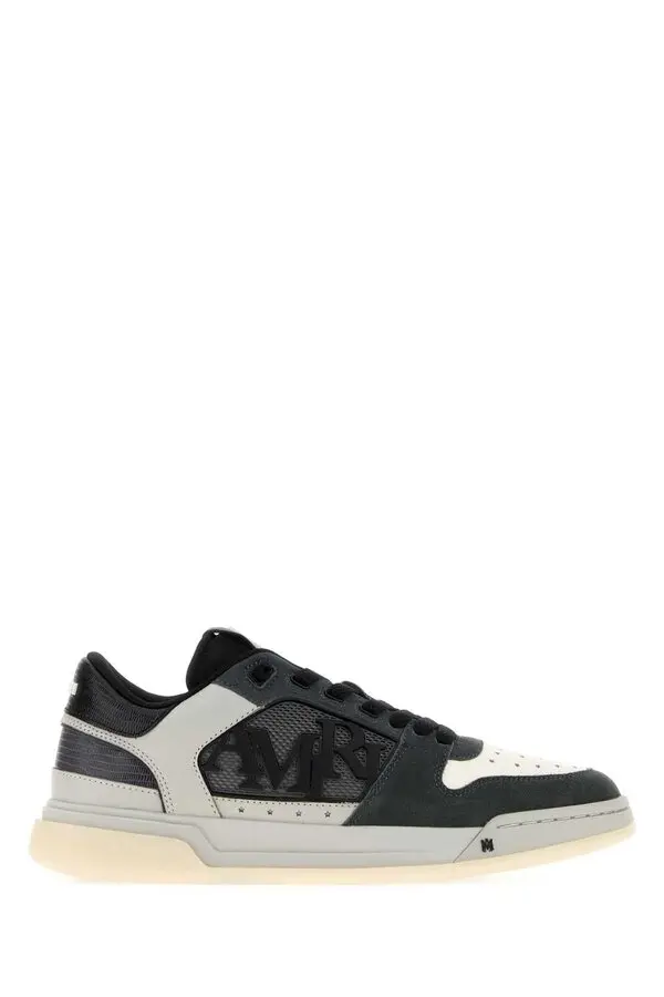 Amiri Two-tone Leather And Fabric Classic Low Sneakers