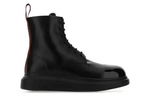 Alexander McQueen Patent Leather Platform Boots