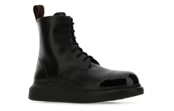 Alexander McQueen Patent Leather Platform Boots