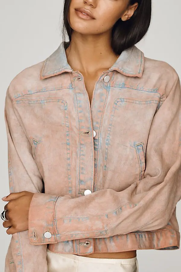 PILCRO Cotton Washed Denim Jacket