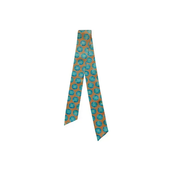 SHUMINGYU Inscription Silk Twilly