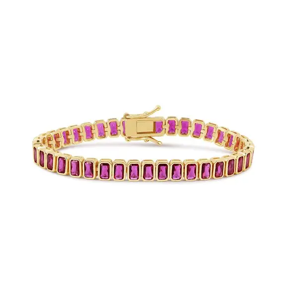 SHYMI Gold Tennis Bracelet - Gold/blue