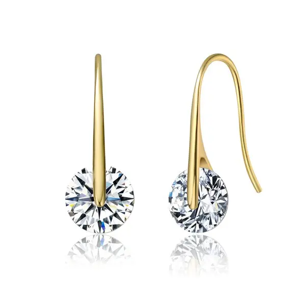 GENEVIVE Rachel Glauber Hook Earrings - Gold