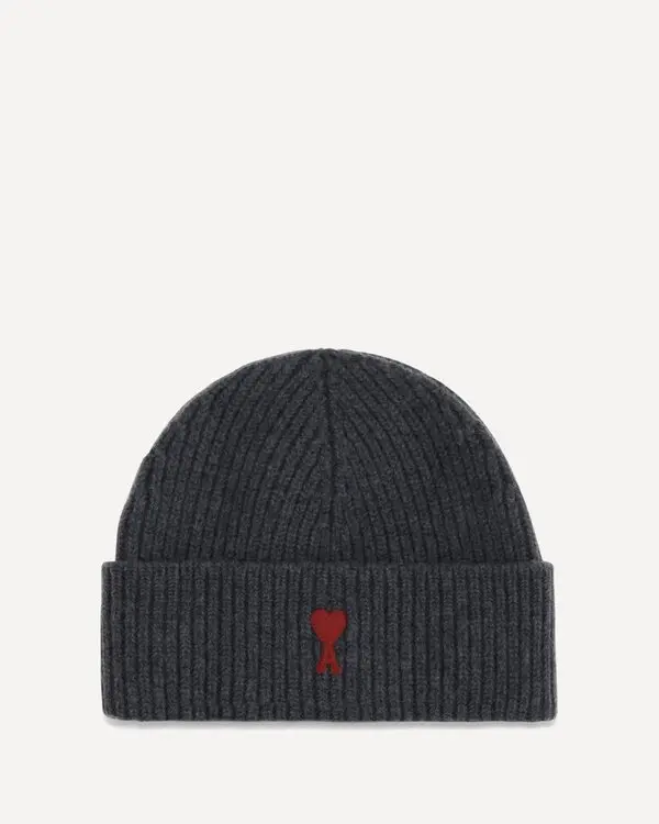 AMI Paris Quota De Coeur Wool Beanie
