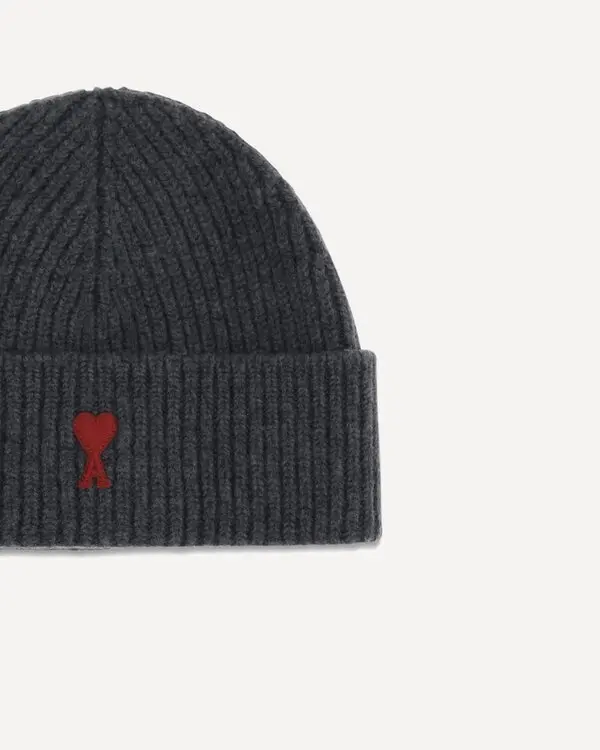 AMI Paris Quota De Coeur Wool Beanie