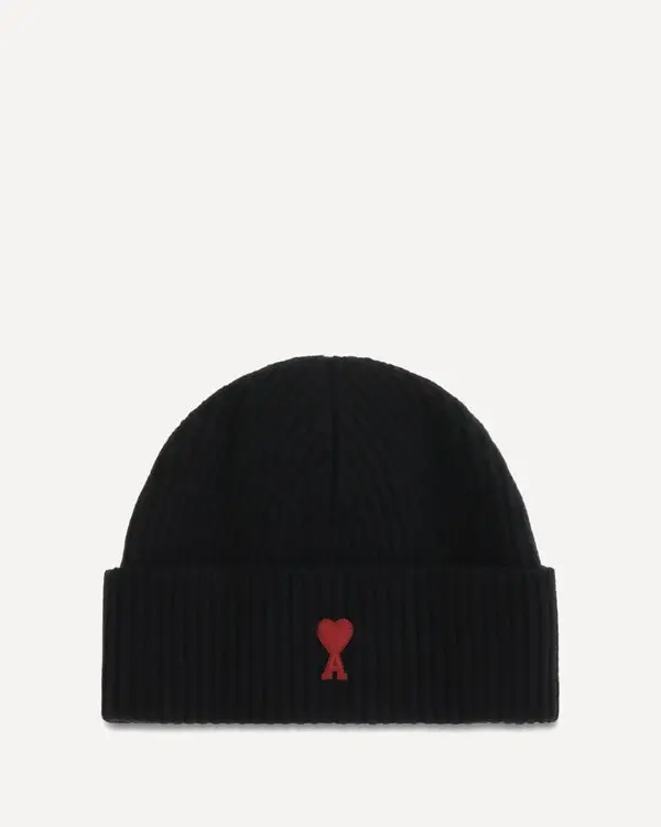 AMI Paris Quota De Coeur Wool Beanie