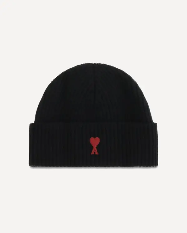 AMI Paris Quota De Coeur Wool Beanie
