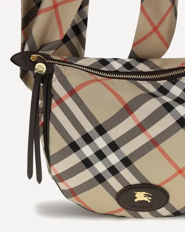 Burberry Ribbon Silk Twill Shoulder Bag - Beige
