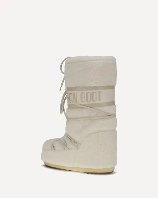 Moon Boot Icon Teddy Boots - White