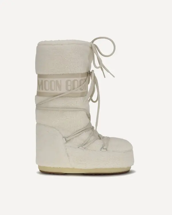 Moon Boot Icon Teddy Boots - White