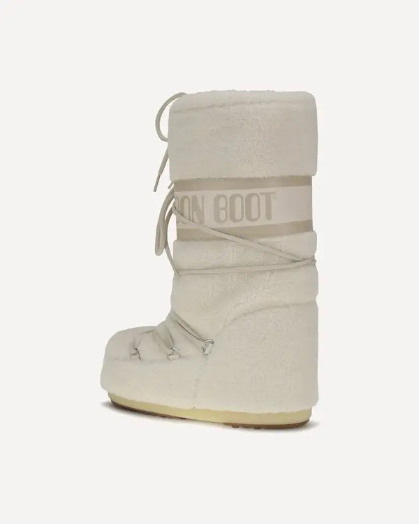 Moon Boot Icon Teddy Boots - White