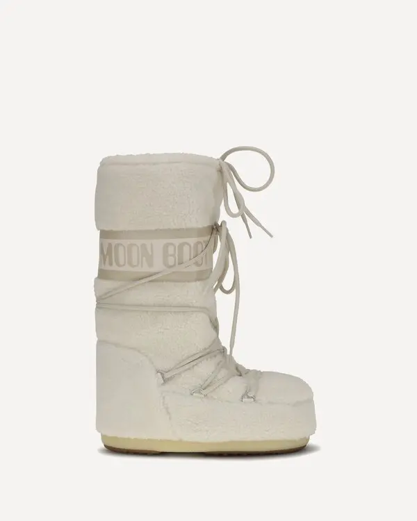 Moon Boot Icon Teddy Boots - White