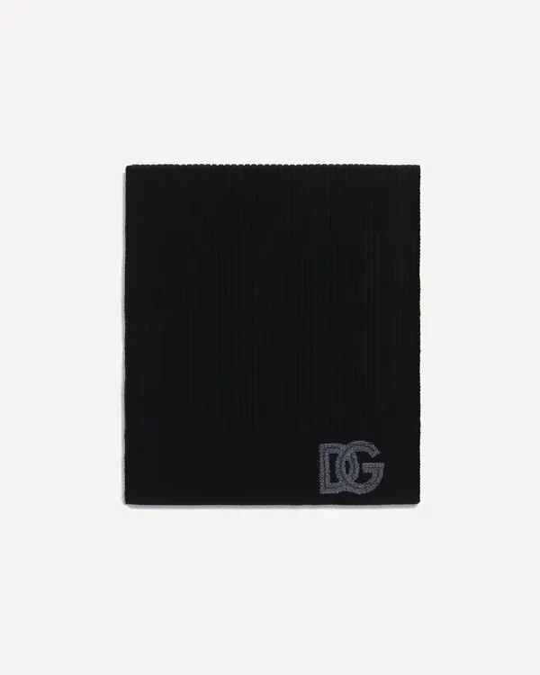 Dolce & Gabbana Ribbed Virgin Wool Scarf