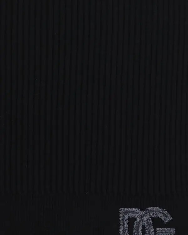 Dolce & Gabbana Ribbed Virgin Wool Scarf