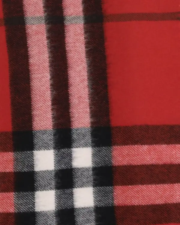 Burberry Check Cashmere Scarf - Red