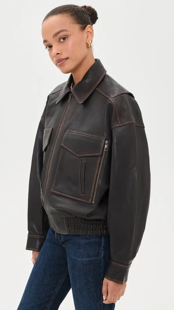 Staud Eugene Leather Jacket