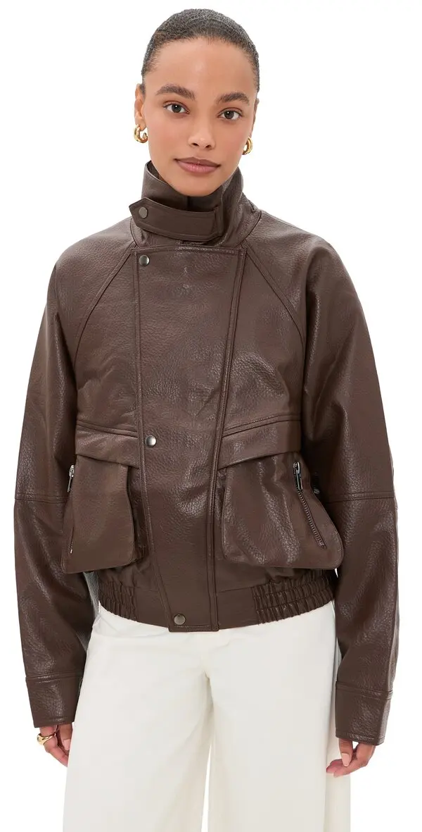 MADISON THE LABEL Nora Faux Leather Jacket