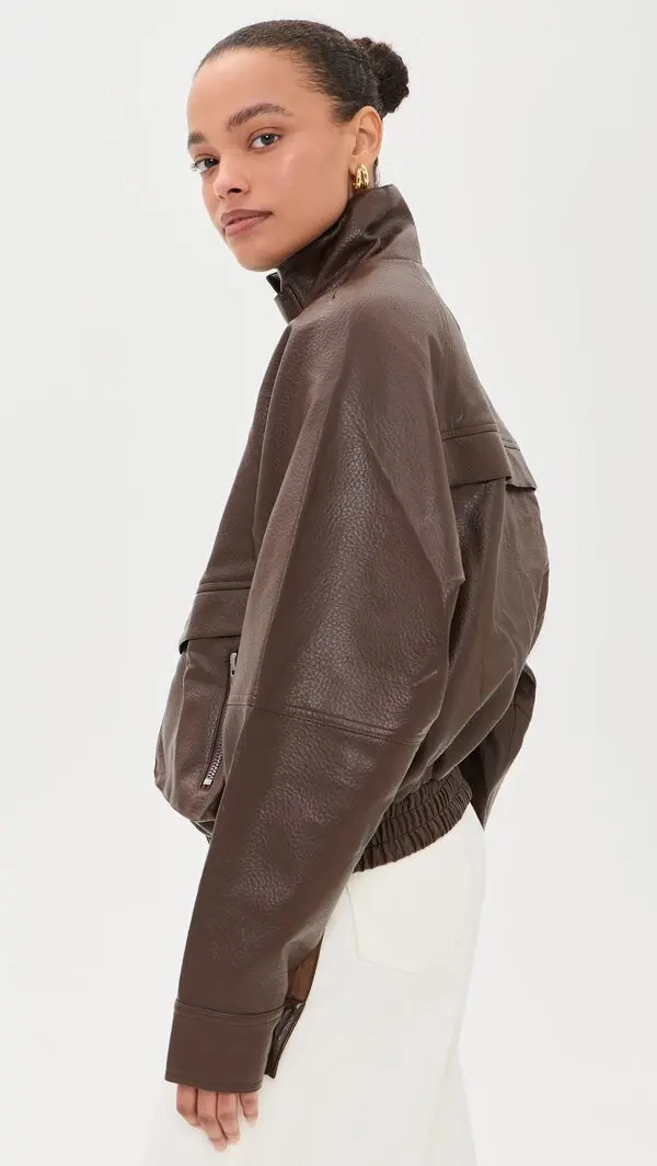 MADISON THE LABEL Nora Faux Leather Jacket
