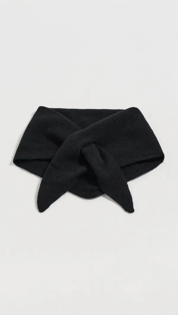 Hat Attack Triangle Wool Knit Scarf - Black
