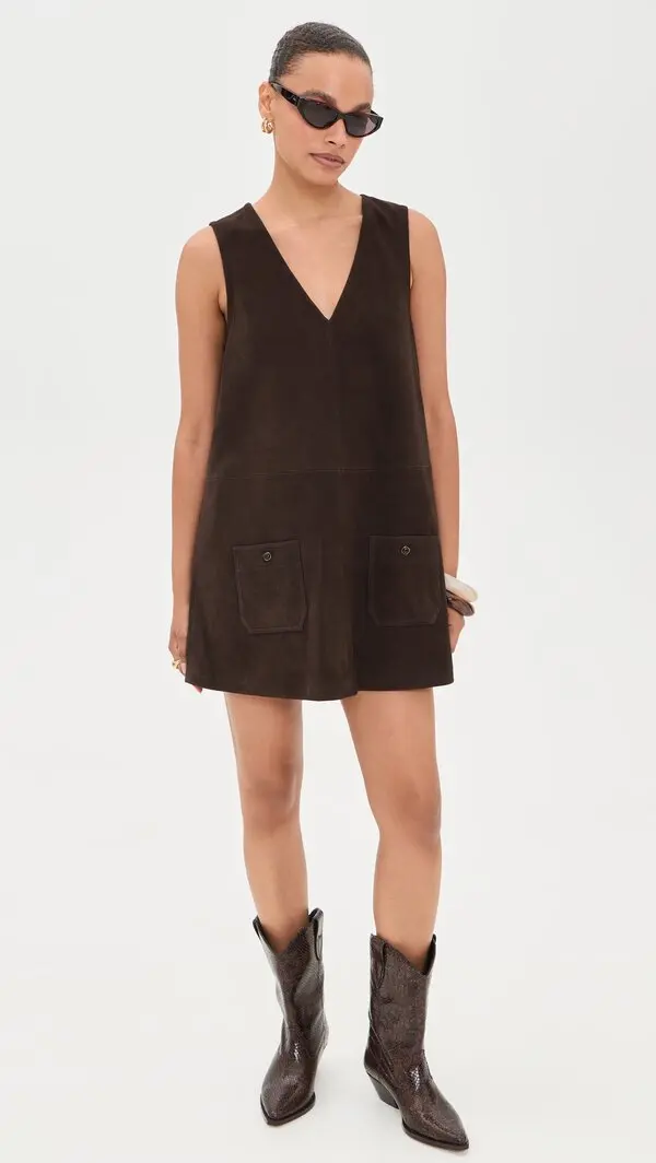 FRAME Suede Safari Tent Dress