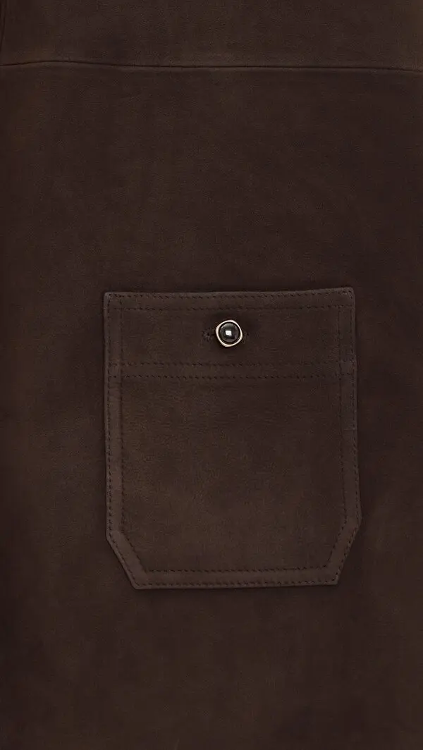 FRAME Suede Safari Tent Dress