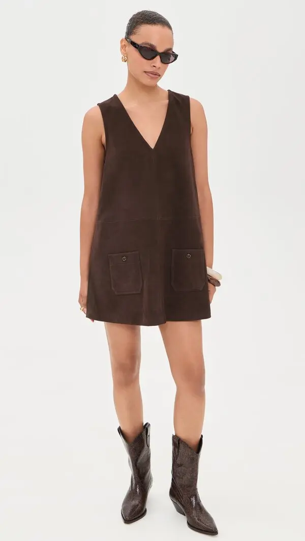 FRAME Suede Safari Tent Dress