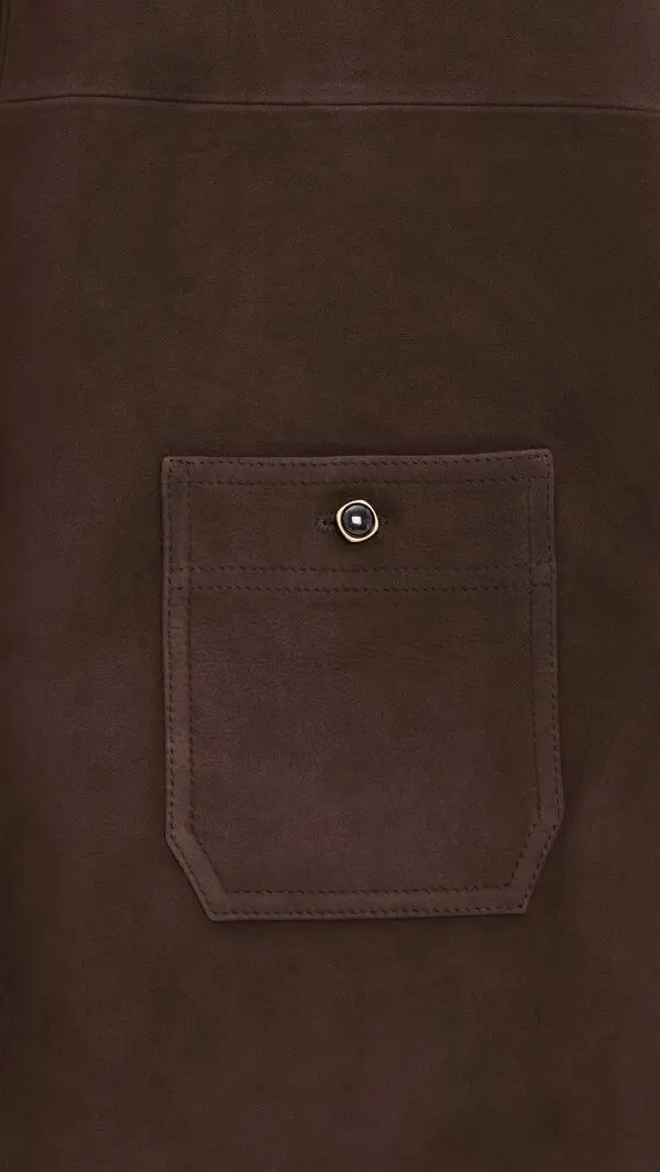 FRAME Suede Safari Tent Dress