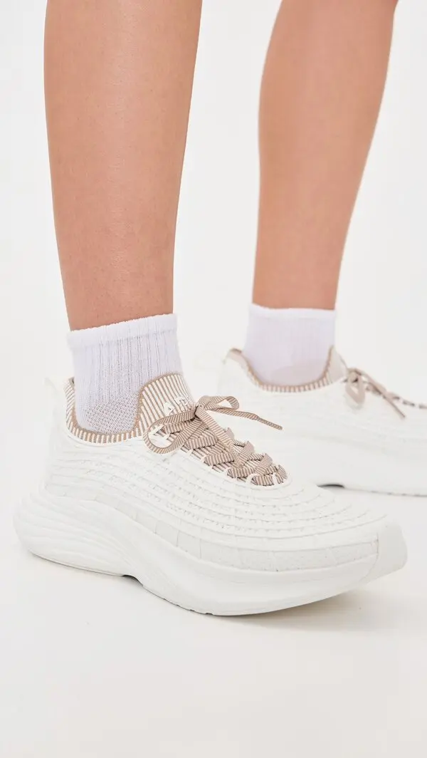 Apl Zipline Sneakers - Ivory/tan/ribbed