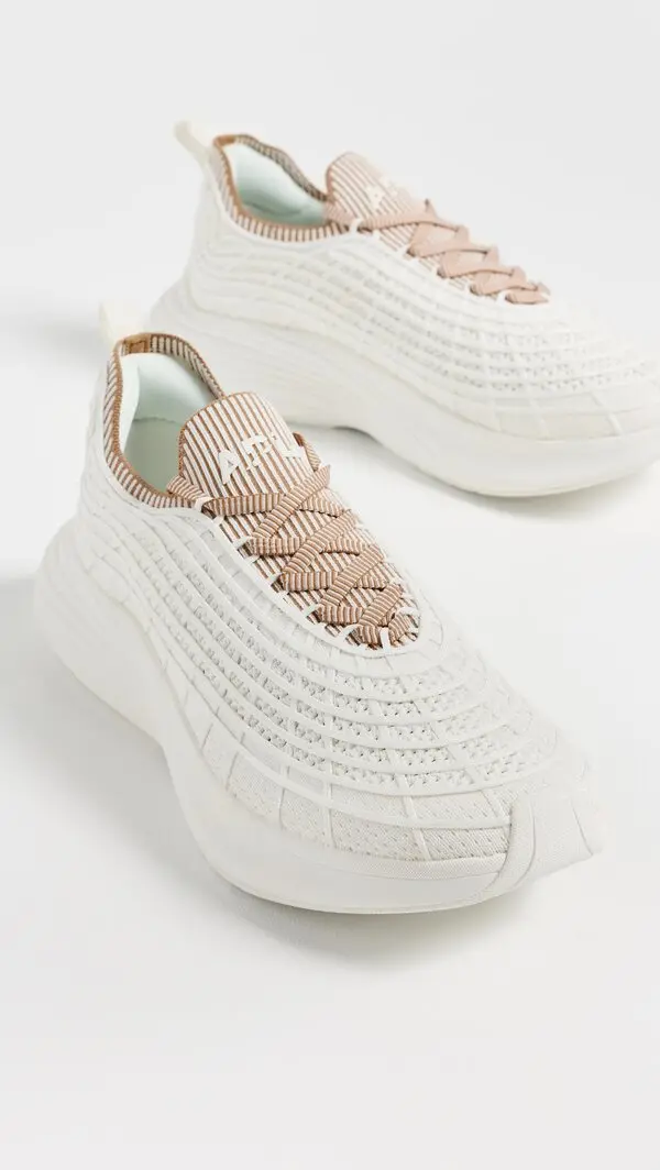 Apl Zipline Sneakers - Ivory/tan/ribbed
