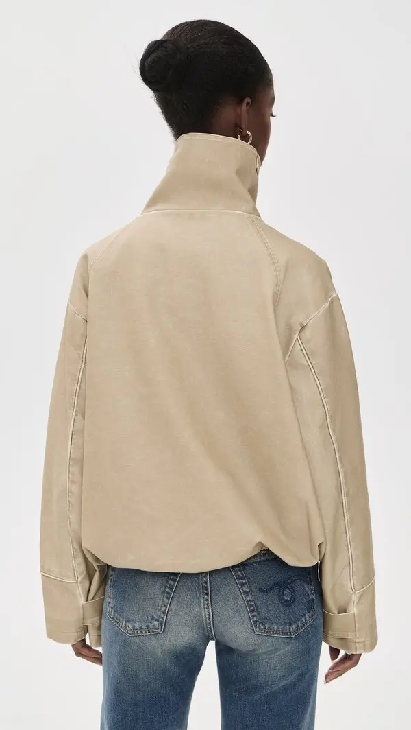 Lioness Faux Leather Shoreline Funnel Jacket - Camel