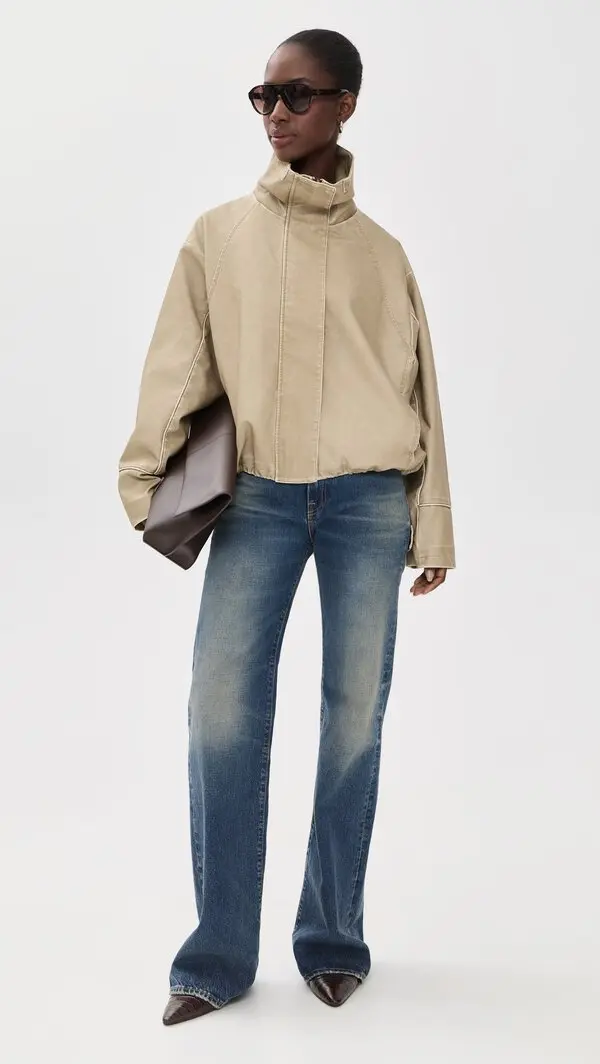 Lioness Faux Leather Shoreline Funnel Jacket - Camel
