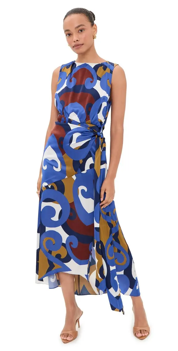 Misa Miles Satin Midi Dress