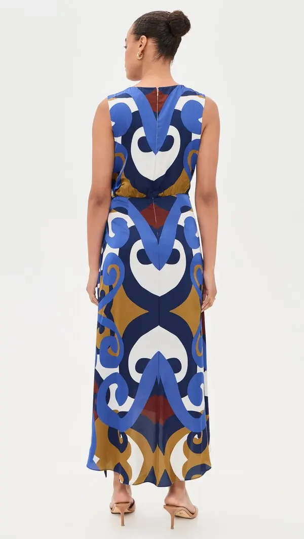 Misa Miles Satin Midi Dress